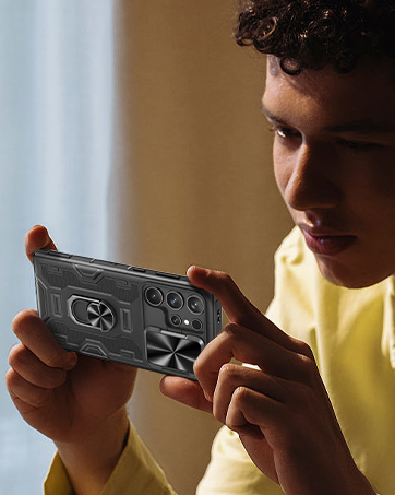 Amazon.com: VEGO for Galaxy S24 Ultra Case,with Slide Camera Cover Soft Microfiber Lining & Four ...