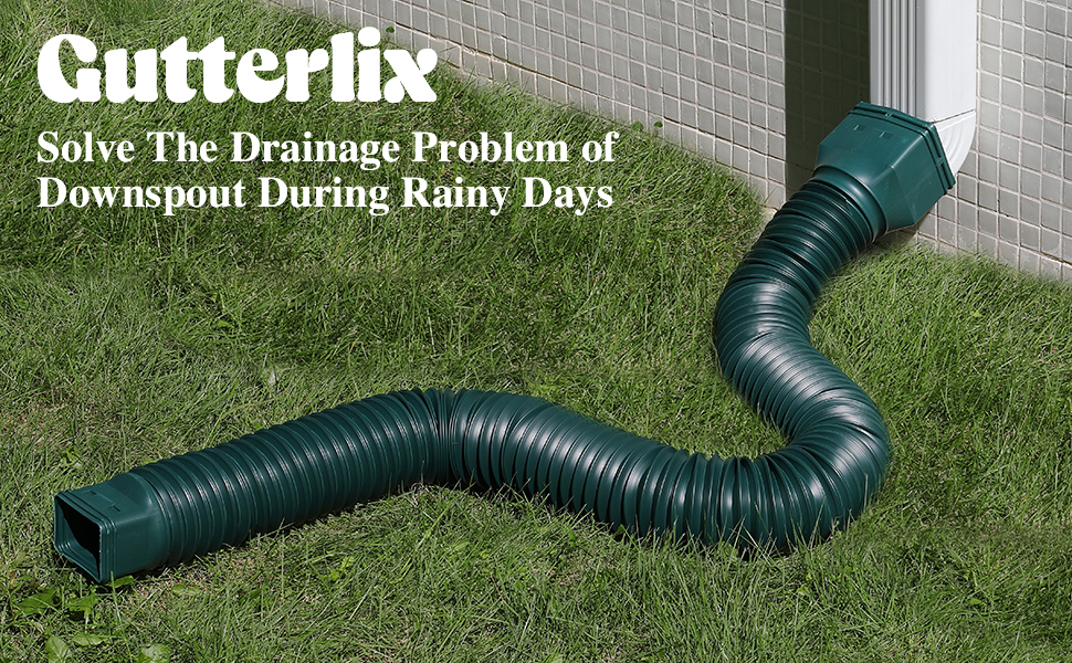 Gutterlix Flexible Gutter Downspout Extensions, Connectable Downspout ...