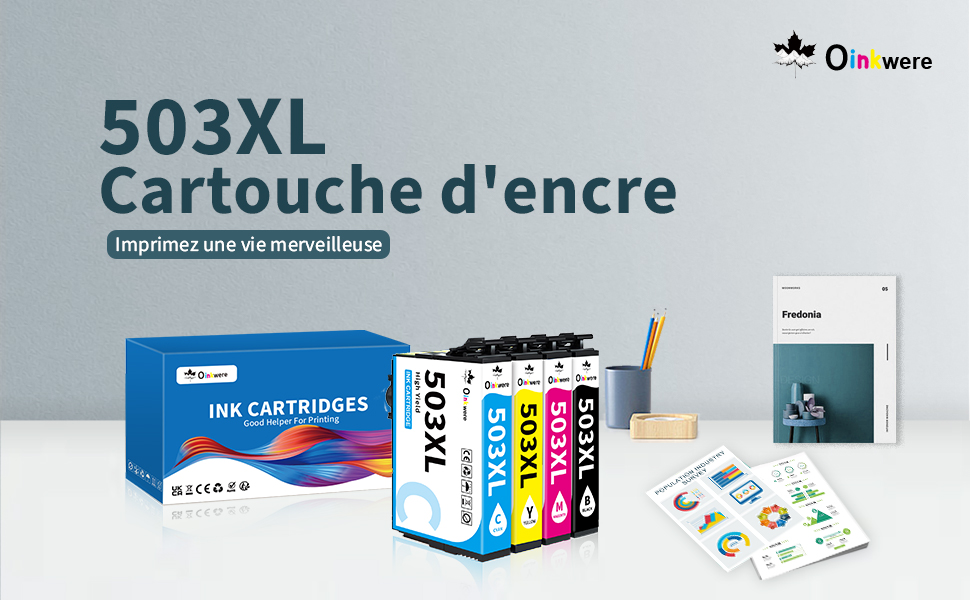 OINKWERE 503XL Cartouche d’Encre Compatible pour Epson 503 XL pour Expression Home XP-5200 XP ...