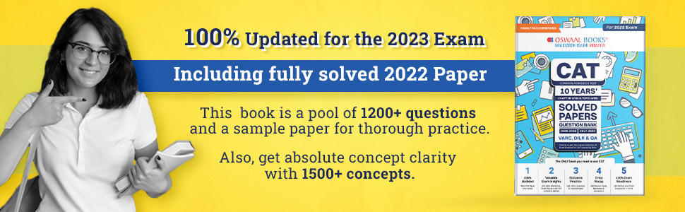 Buy Oswaal CAT 10 Years' Chapter-wise and Topic-wise Solved Papers Question Bank 2005-2008, 2017 ...