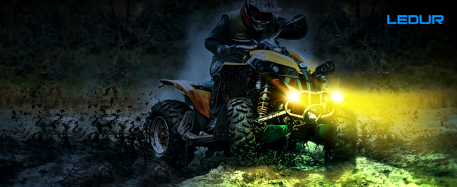 Amazon.com: LEDUR Motorcycle Auxiliary Lights Kit White Amber Strobe LED Driving Fog Lights 6 ...