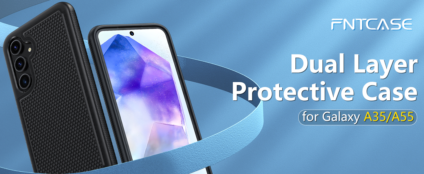 FNTCASE for Samsung Galaxy A35 Case: for Samsung Galaxy A55 Case Dual Layer Heavy Duty Drop ...
