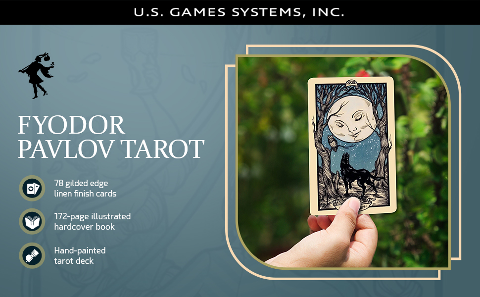 Fyodor Pavlov Tarot: Inclusive, Hand-Painted 78-Card Deck with Gold Gilt Edges & Linen Finish ...