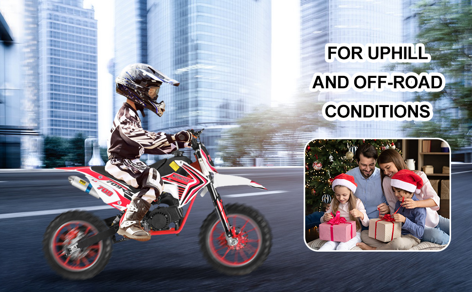 Amazon.com: mufsceku 49CC Kids Dirt Bike,Gas Power Motocross,2-Stroke Pit Bike,Off Road Mini ...