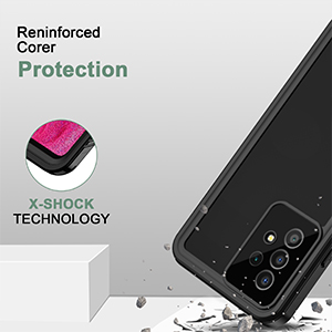 Lanhiem Samsung A53 5G Case, IP68 Waterproof Dustproof Shockproof Case with Built-in Screen ...