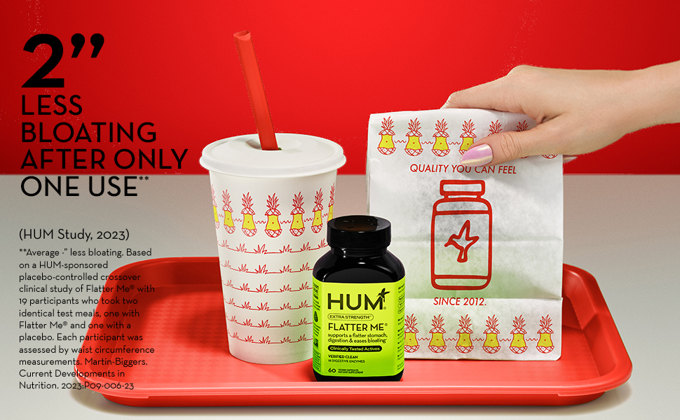 Amazon.com: HUM Flatter Me Supplement for Daily Bloating - 18 Full Spectrum Digestive Enzymes to ...
