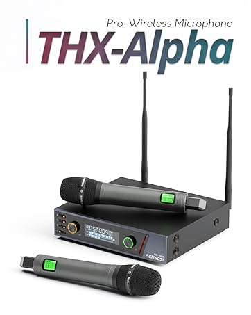 Amazon.com: SENWOSI Dual-Channel UHF Wireless Microphone System with Auto Scan & IR Sync – 200 ...