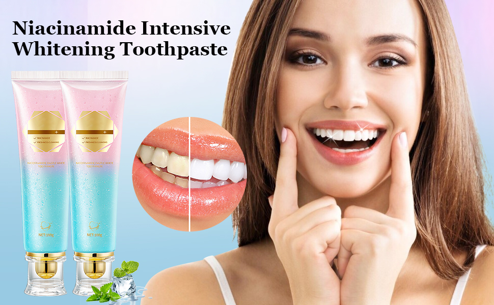 Nicotinamide Whitening Toothpaste,2Pcs Acssart Radiant Whitening Toothpaste,Niacinamide ...