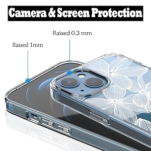 Amazon.com: RANZ Compatible with iPhone 13 Pro Case, Anti-Scratch Shockproof Series Clear Hard ...