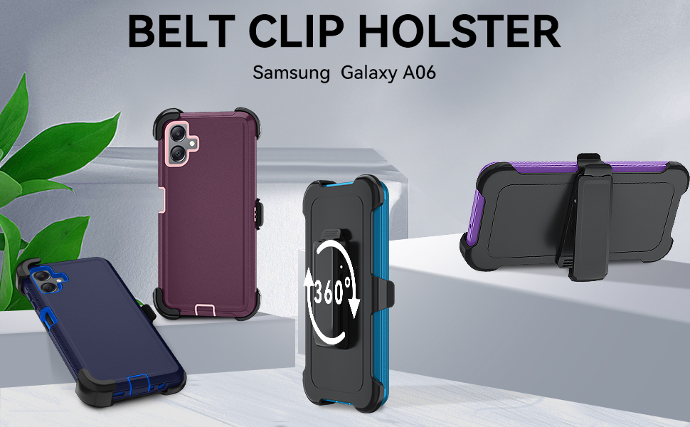 Amazon.com: CONWOE for Samsung Galaxy A06 Case, with HD Tempered Glass Screen Protector, Heavy ...