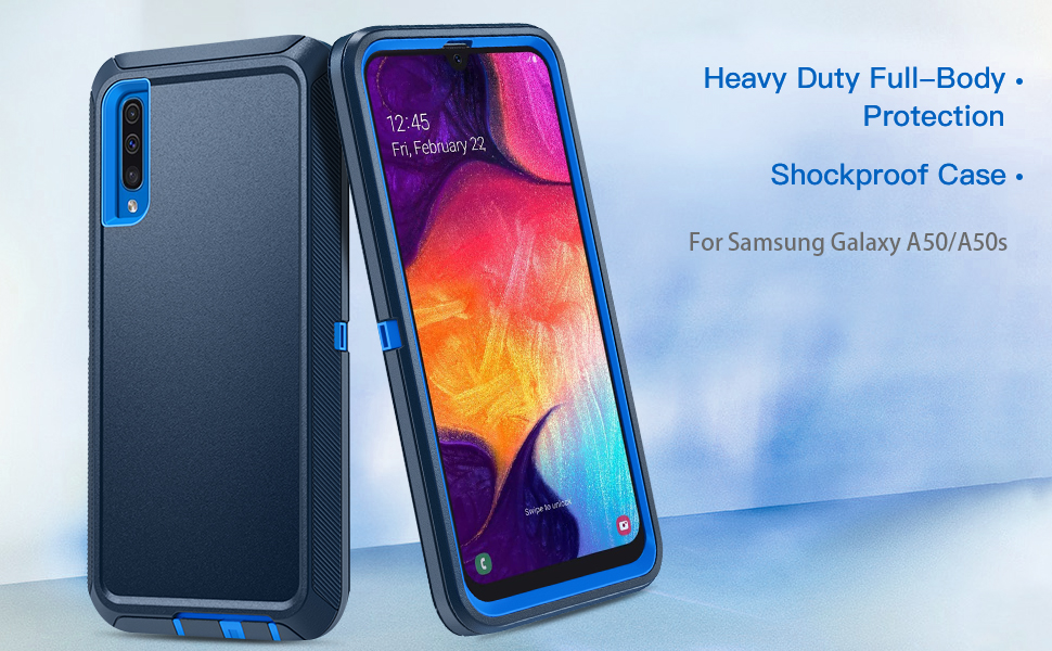 Amazon.com: I-HONVA for Samsung Galaxy A50/A50S Case - Shockproof 3 in 1 Full Body Protection ...