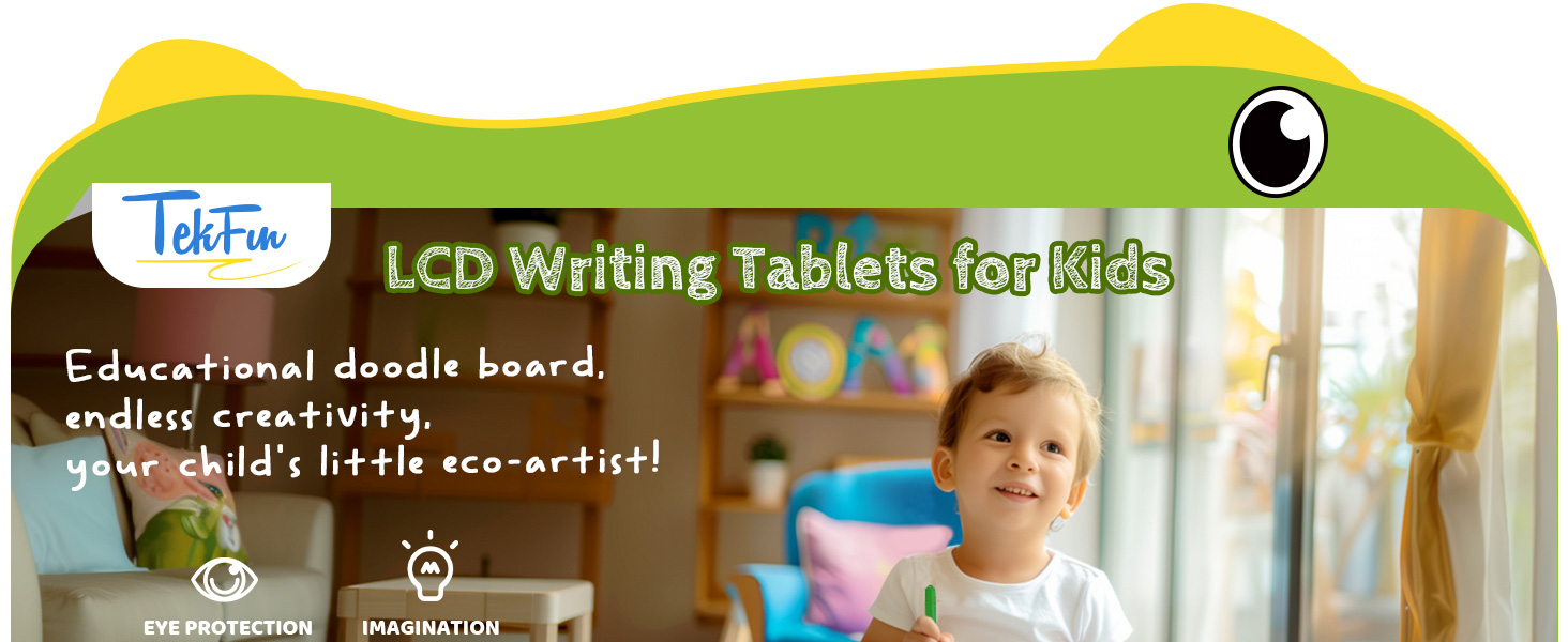 Amazon.com: TEKFUN LCD Writing Tablet for Kids, Doodle Board Drawing Pad, Dinosaur Toys for Kids ...