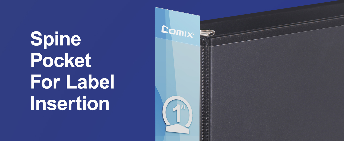 Amazon.com : COMIX Economy 1.5 inch Binders 3 Ring with Clear View ...