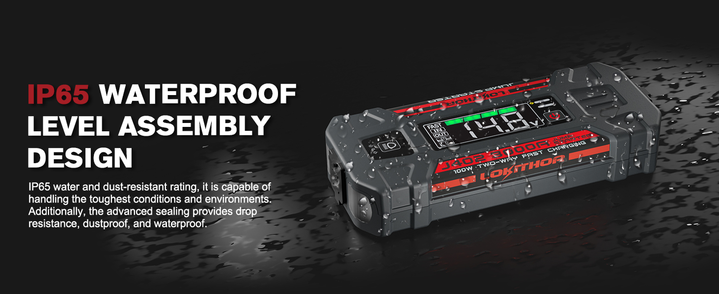 Amazon.com: LOKITHOR J402 Jump Starter 3000A 12V 24000Amh Portable Lithium Car Battery Booster ...