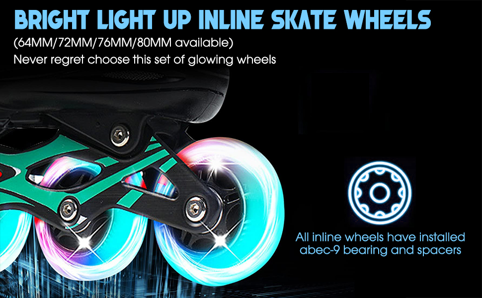Amazon.com: 8 Pack Light Up Inline Skate Wheels 64mm 72mm 76mm 80mm ... Amazon.com: 8 Pack Light Up Inline Skate Wheels 64mm 72mm 76mm 80mm ...
