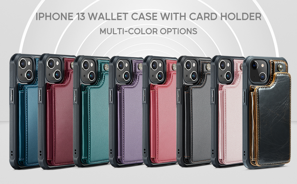 Amazon.com: Vinich Compatible with iPhone 13 Wallet Case with RFID Blocking Card Holder for ...