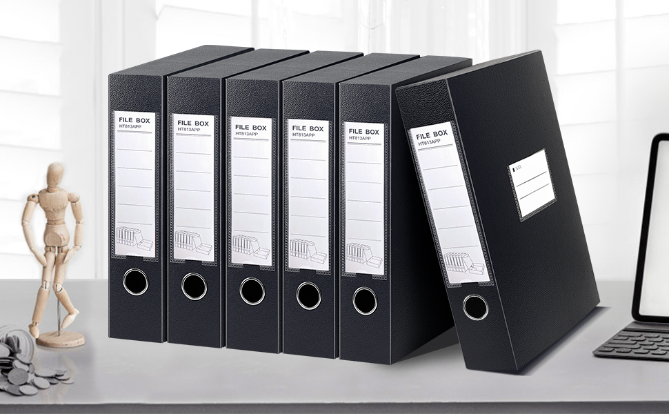 YAWOIRG Box Files A4,2 Pack Plastic A4 Archive Box File,65mm Spine,Ring ...