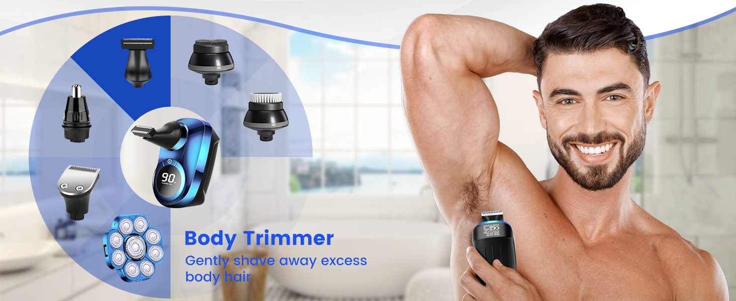 Amazon.com: Electric Head Shaver for Bald Men, 6 in 1 Electric Head ...