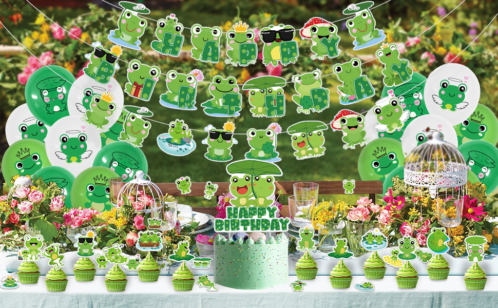 Amazon.com: Frog Birthday Party Decorations - Cute Party Supplies ...
