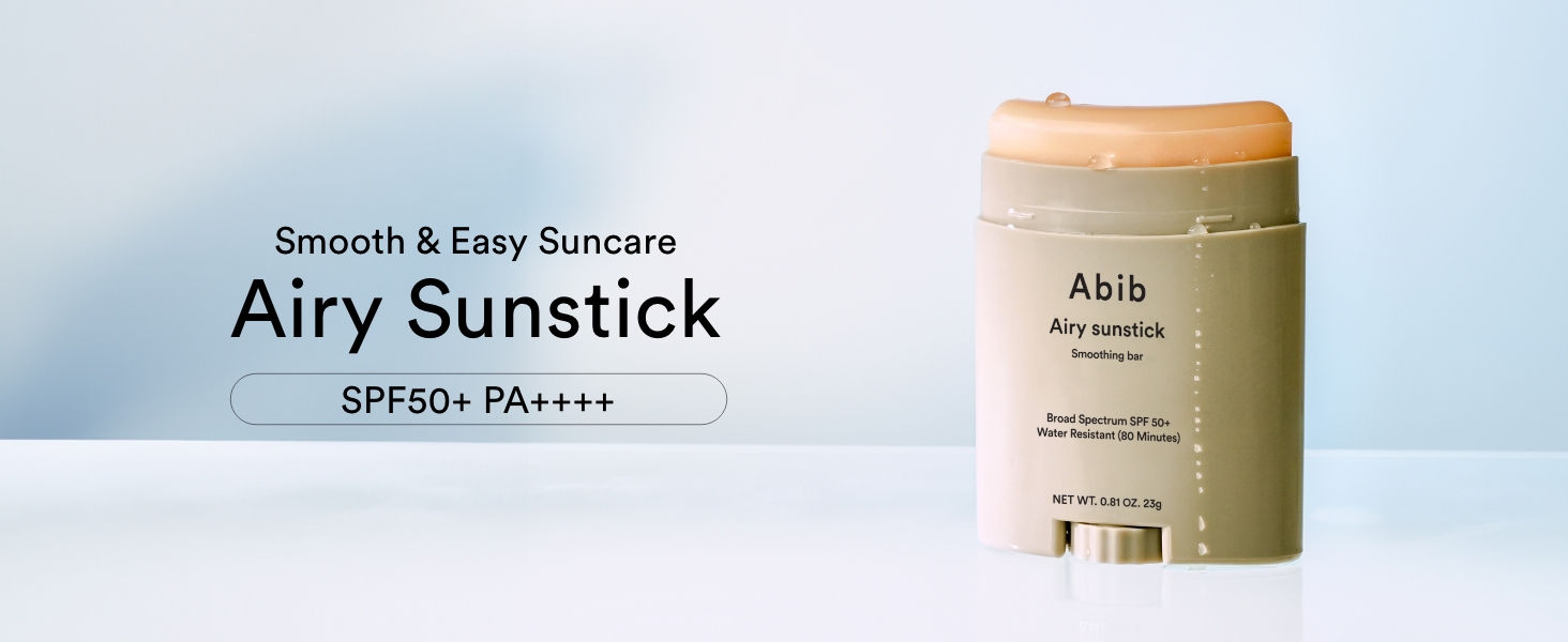 Amazon.com: Abib Airy Sunstick Smoothing Bar SPF50 | Non-Sticky Matte Finish Sun Protection for ...