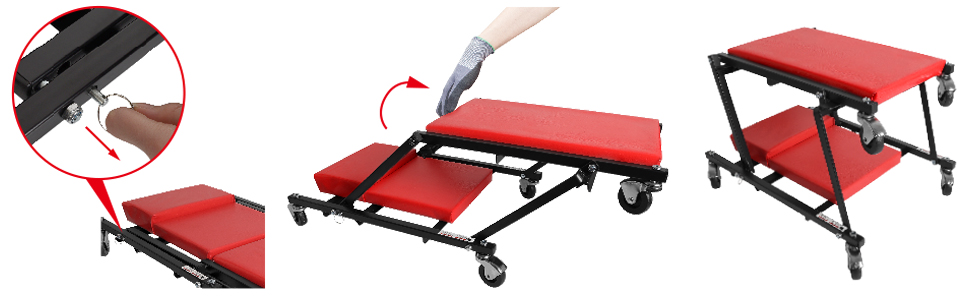 Amazon.com: BIG RED ATR6505R-2 Torin Z-Creeper Seat: 36" Foldable Creeper, 2-in-1 Garage Shop ...