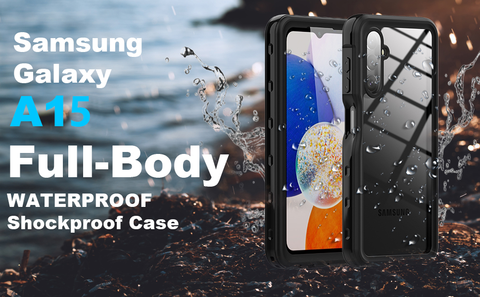 Amazon.com: Hllhunkhe for Samsung Galaxy A15 5G Waterproof Case with Built-in Screen Protector ...