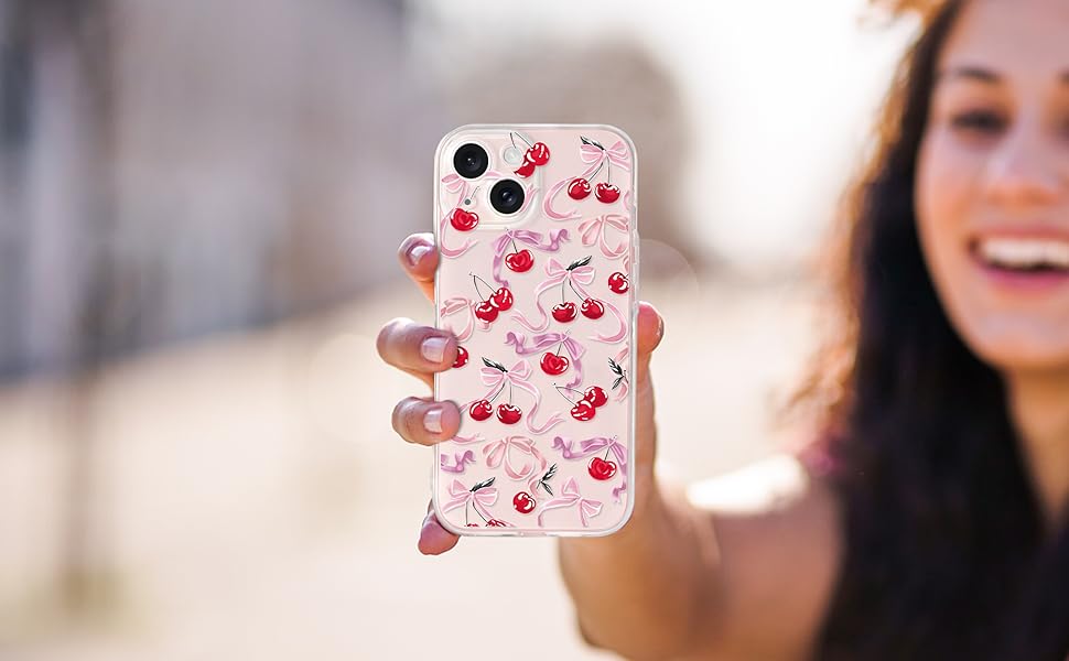 Amazon.com: Lovmooful Compatible for iPhone 13 Case Aesthetic Clear Cute Ribbon Bowknot Design ...