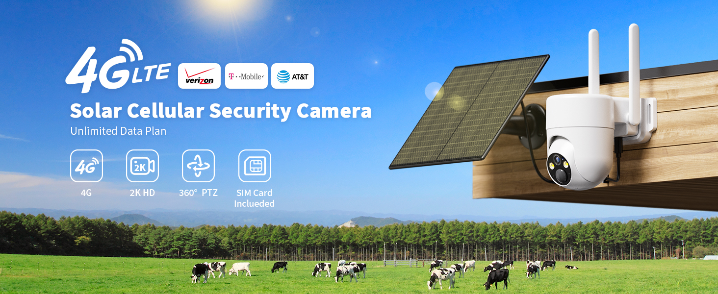 Amazon.com : LIWAN 4G LTE Cellular Solar Security Camera Wireless, No WiFi Security Camera ...