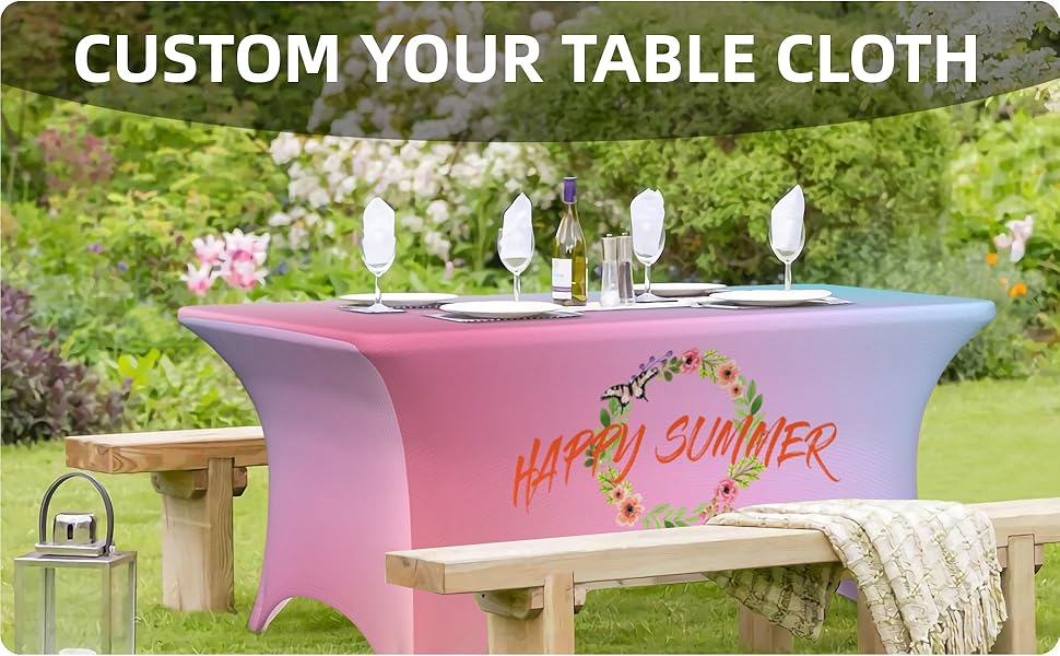 Amazon.com: Custom Table Cloth Cover with Business Logo Text ...