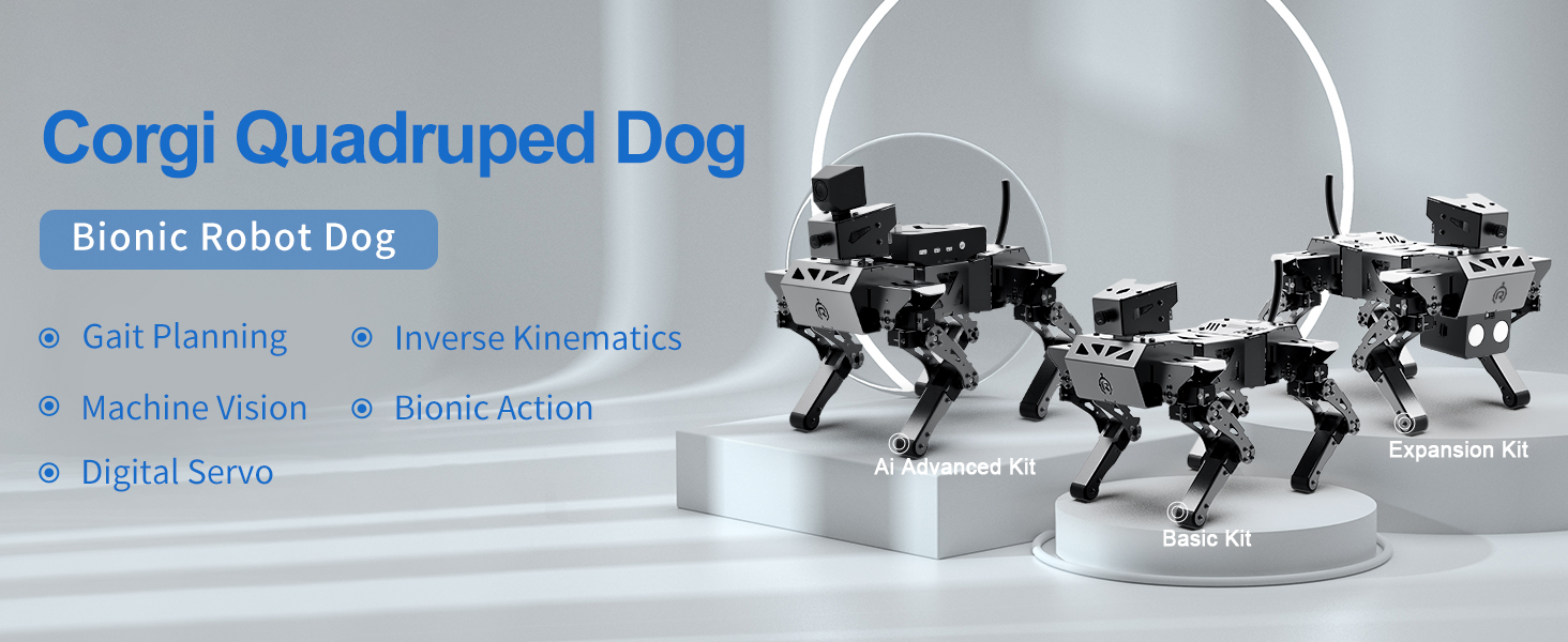 Amazon.com: XiaoR Geek Smart Robot Dog Kit, 12 DOF Programmable Bionic ...
