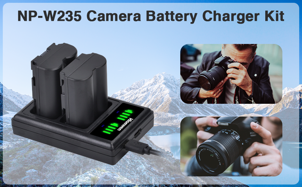 Amazon.com: Hisewen NP-W235 Battery 2 Pack and Dual Charger for Fujifilm X-T4, X-T5, X-S20, VG ...