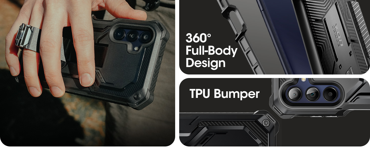 Amazon.com: i-Blason Armorbox for Samsung Galaxy A15 5G Case with Kickstand & Belt Clip, Full ...