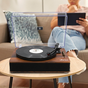 LP&NO.1 Record Player Wireless Turntable with Built-in Speakers and USB ...
