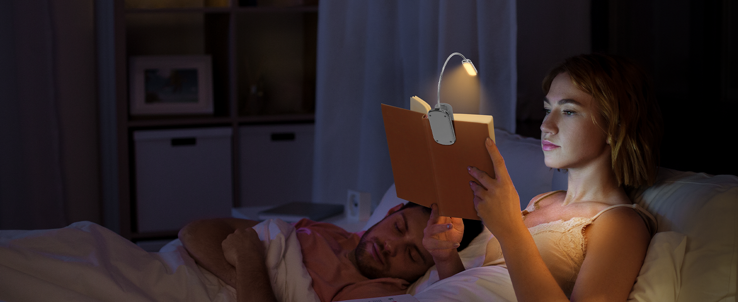 Glocusent Posh Premium Book Light for Reading in Bed with Timer, 16-LED Rechargeable Reading ...
