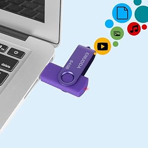 64GB USB Stick ENUODA Speicherstick Rotate Metall Mehrfarbig High Speed USB 2.0 Flash Drive ...