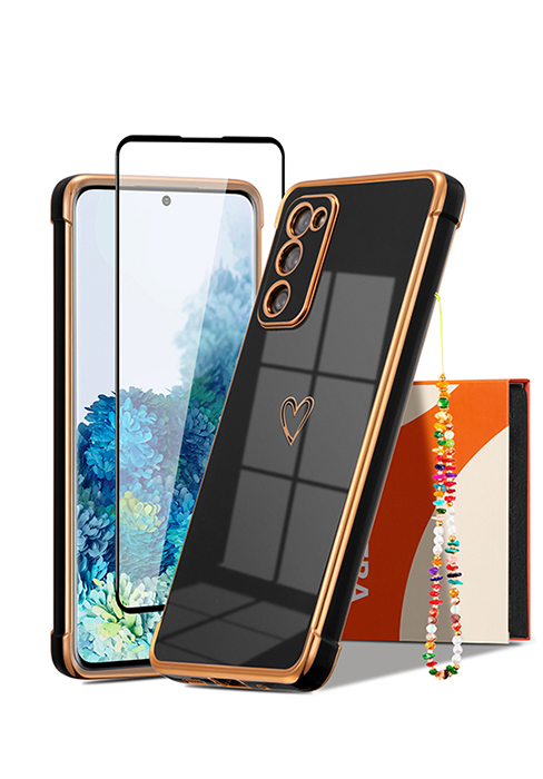 ZTOFERA Designed for Samsung Galaxy S20 FE 5G Case,Cute Plating Edge Love Hearts Pattern with ...