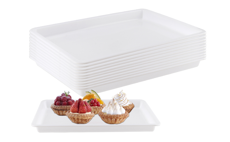 Amazon.com: HEIHAK 10 Pack Plastic Art Trays, 15.5 x 11.2 Inch Large ...