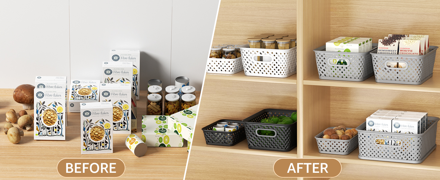 Amazon.com: MaxGear Organization and Storage 3 Packs, Plastic Bins ...