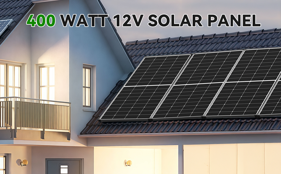 Amazon.com : 2PCS 400 Watt Solar Panels, 25.3% High Efficiency Busbar-Less PV Modules for Homes ...