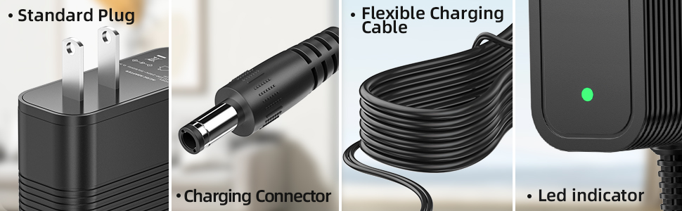 Amazon.com: 26V Charger for MOOSOO Cordless Vacuum Cleaner Power Cord Compatible with MOOSOO M ...