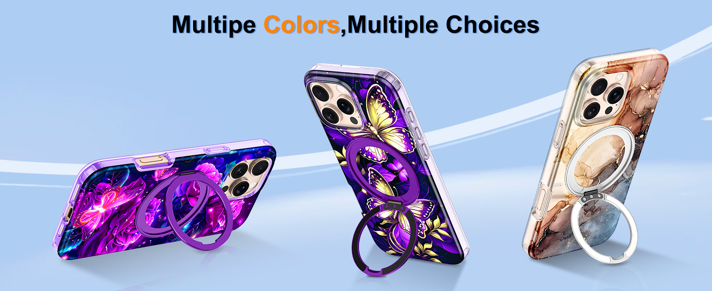 Amazon.com: Casehas for iPhone 16 Pro Max Case, with Magnetic 360° Rotatable Ring Stand ...