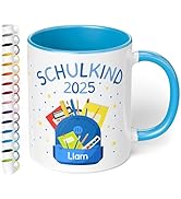 „Schulkind 2025“ - T-Shirt personalisiert für Mädchen & Jungen - mit Namen & Jahreszahl ...