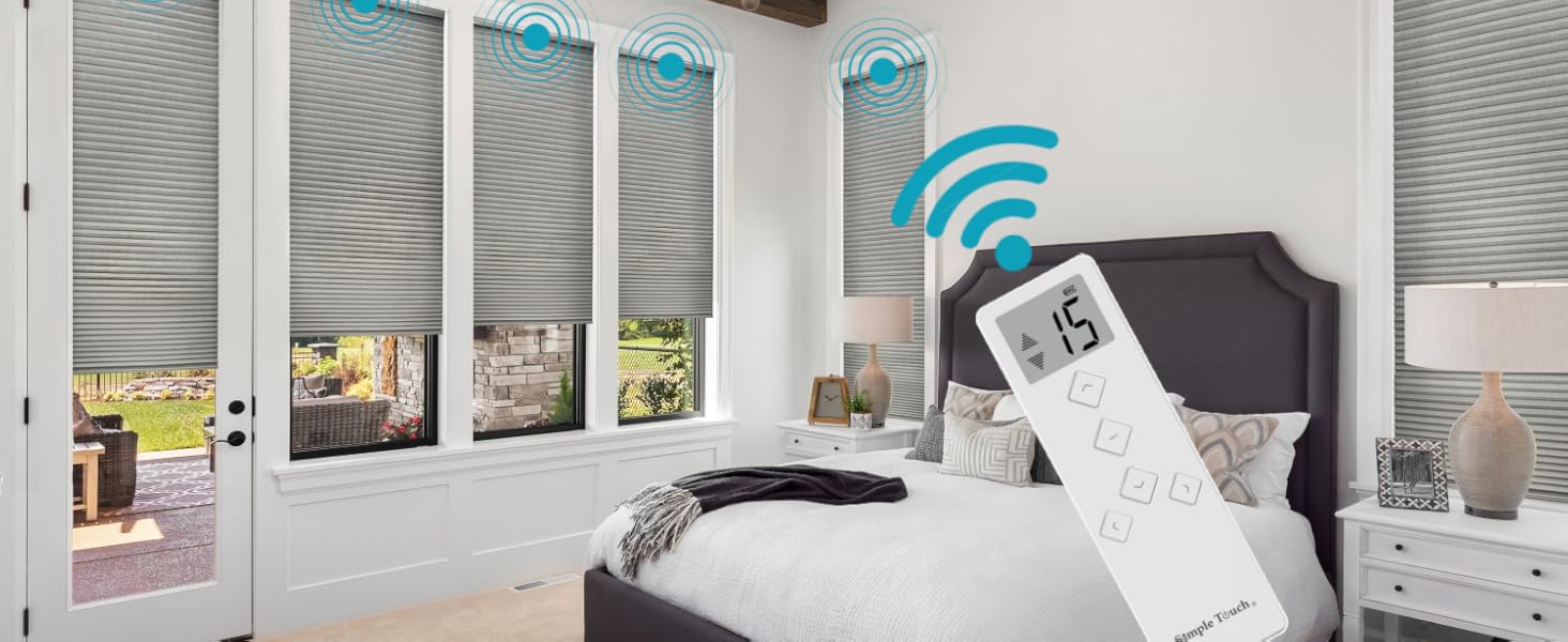 Amazon.com: BlindsAvenue Simply Motorized Cellular Shade with Remote Control, Cordless Wireless ...