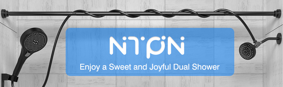 Amazon.com: NTPN Dual Shower Head for Couples: High Pressure Double Shower Heads for Two People ...
