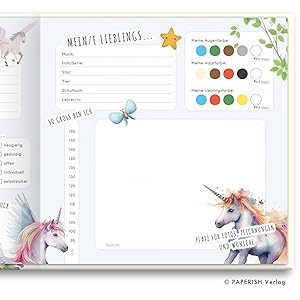 Schulfreunde - EINHORN: ein Album für meine Freunde, Geschenk für Schultüte Einschulung ...
