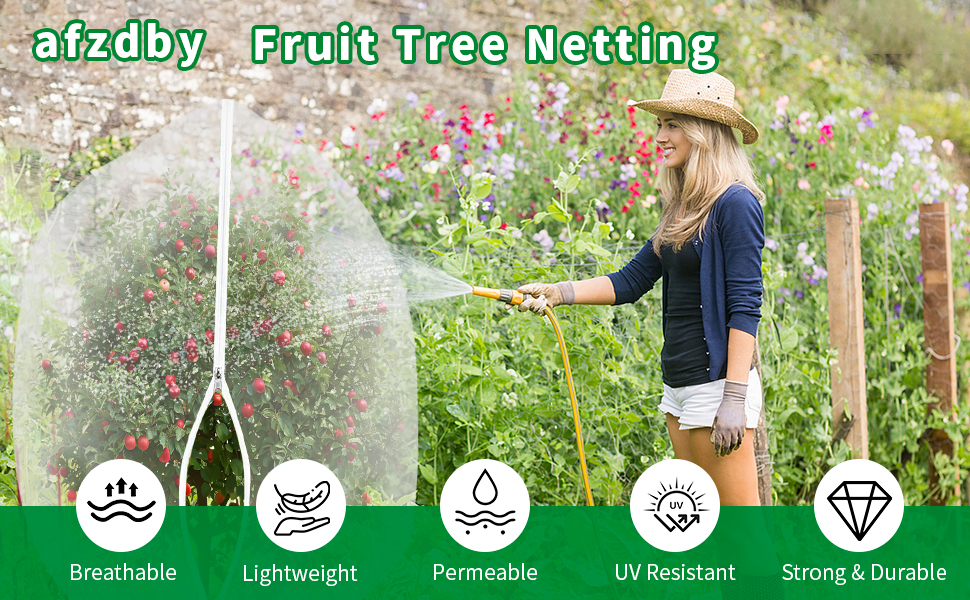 Amazon.com : afzdby Large Garden Mesh Netting with Zipper and Drawstring,Plants Cover Protection ...