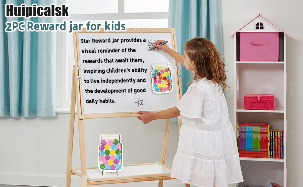 Amazon.com : 2 Pack Magnetic Reward Jar,Star and Smiley Face Reward Jar ...