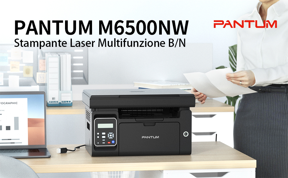 PANTUM M6500NW Stampante Laser Multifunzione Wi-Fi, Duplex Manuale in ...