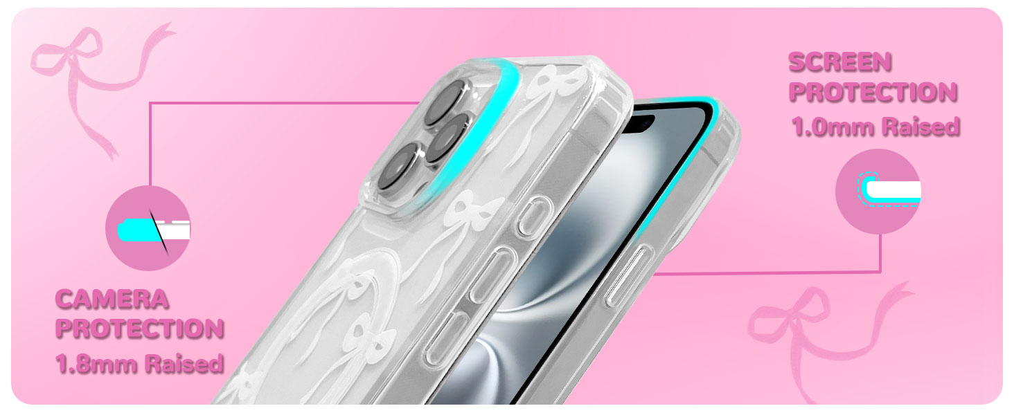 Amazon.com: UEEBAI Magnetic for iPhone 16 Pro Case, Bow Case Compatible with MagSafe, Wireless ...