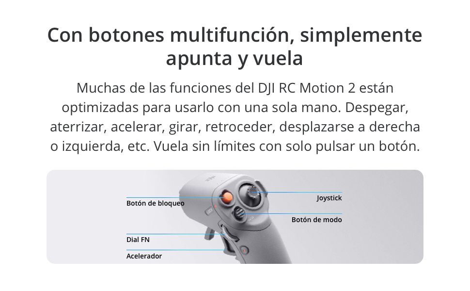 DJI RC Motion 2 - Controlador Inteligente inmersivo, operación multidireccional, Accesorio para ...